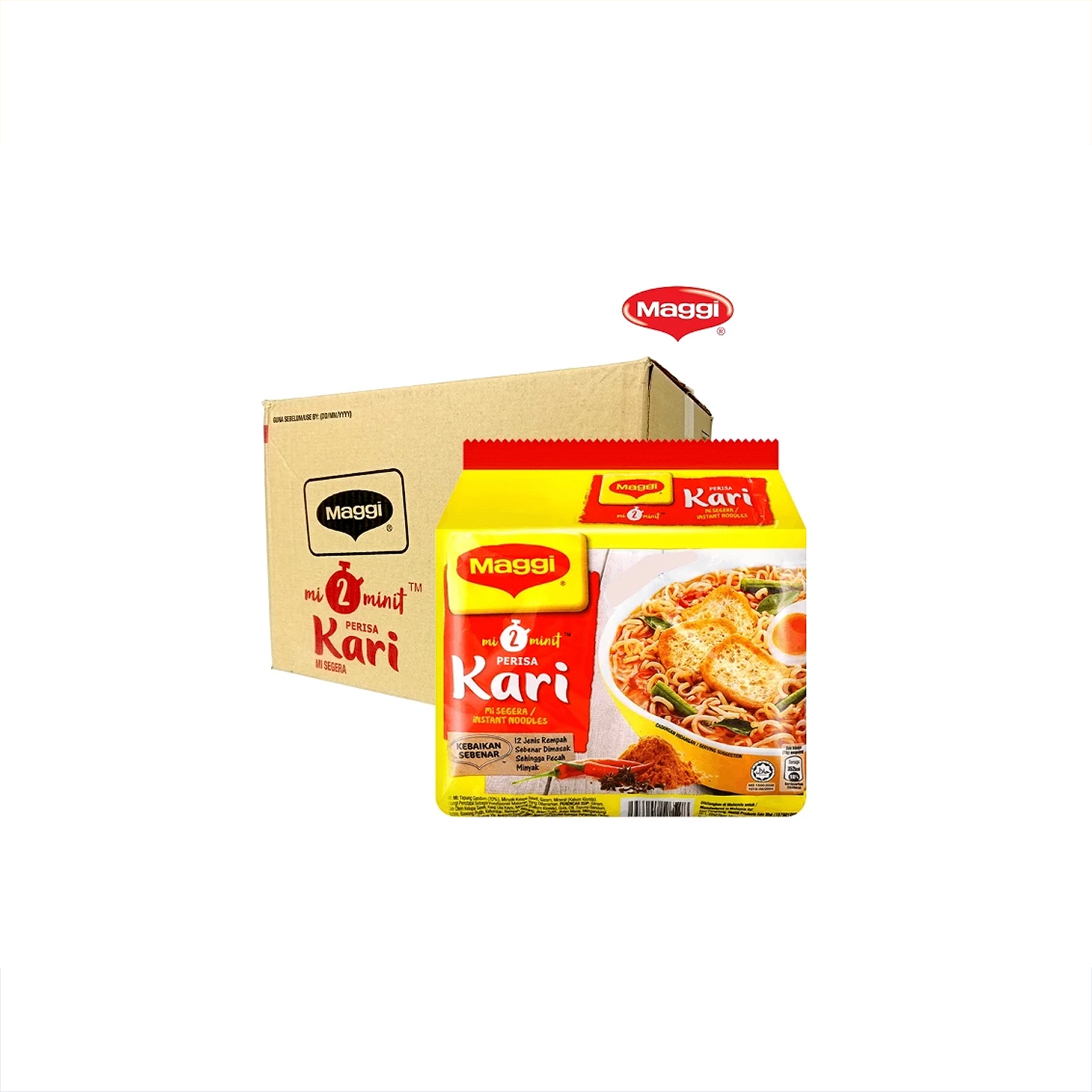 (Carton Deal) Maggi Instant Noodles Kari (Curry) 12 x 5 x 79g (60 ...