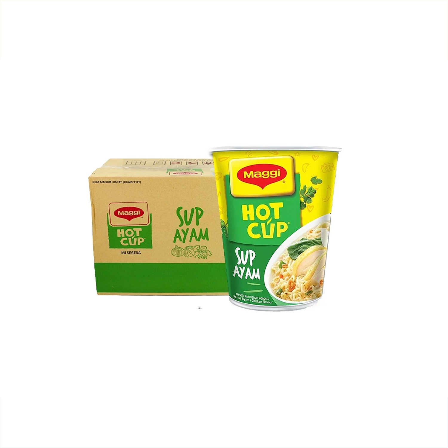 (Carton Deal) Maggi Hot Cup Chicken (Ayam) 57g x 54 cups - Three Angels ...
