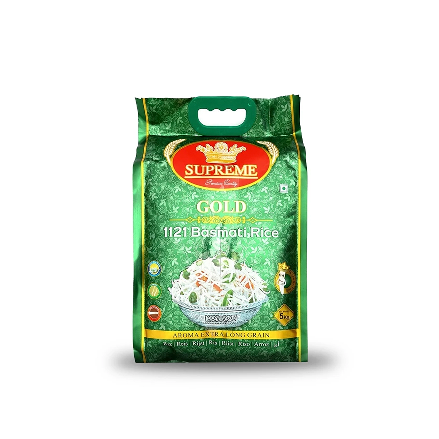 Supreme Gold 1121 Basmati Rice 5kg - Three Angels Trading