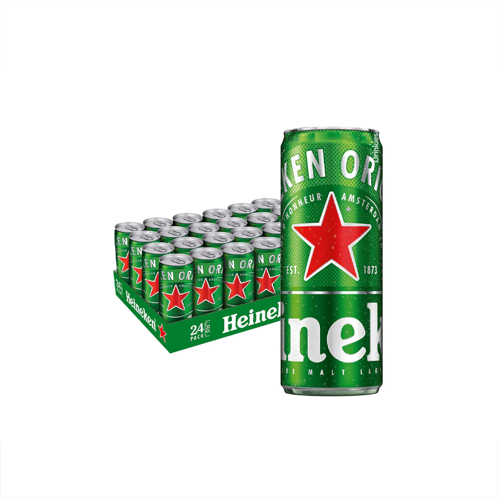 Heineken Beer (Slim Cans) 320ml x 24 - Three Angels Trading