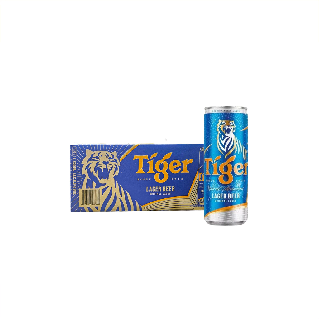 Tiger Beer (Slim Cans) 320ml x 24 - Three Angels Trading